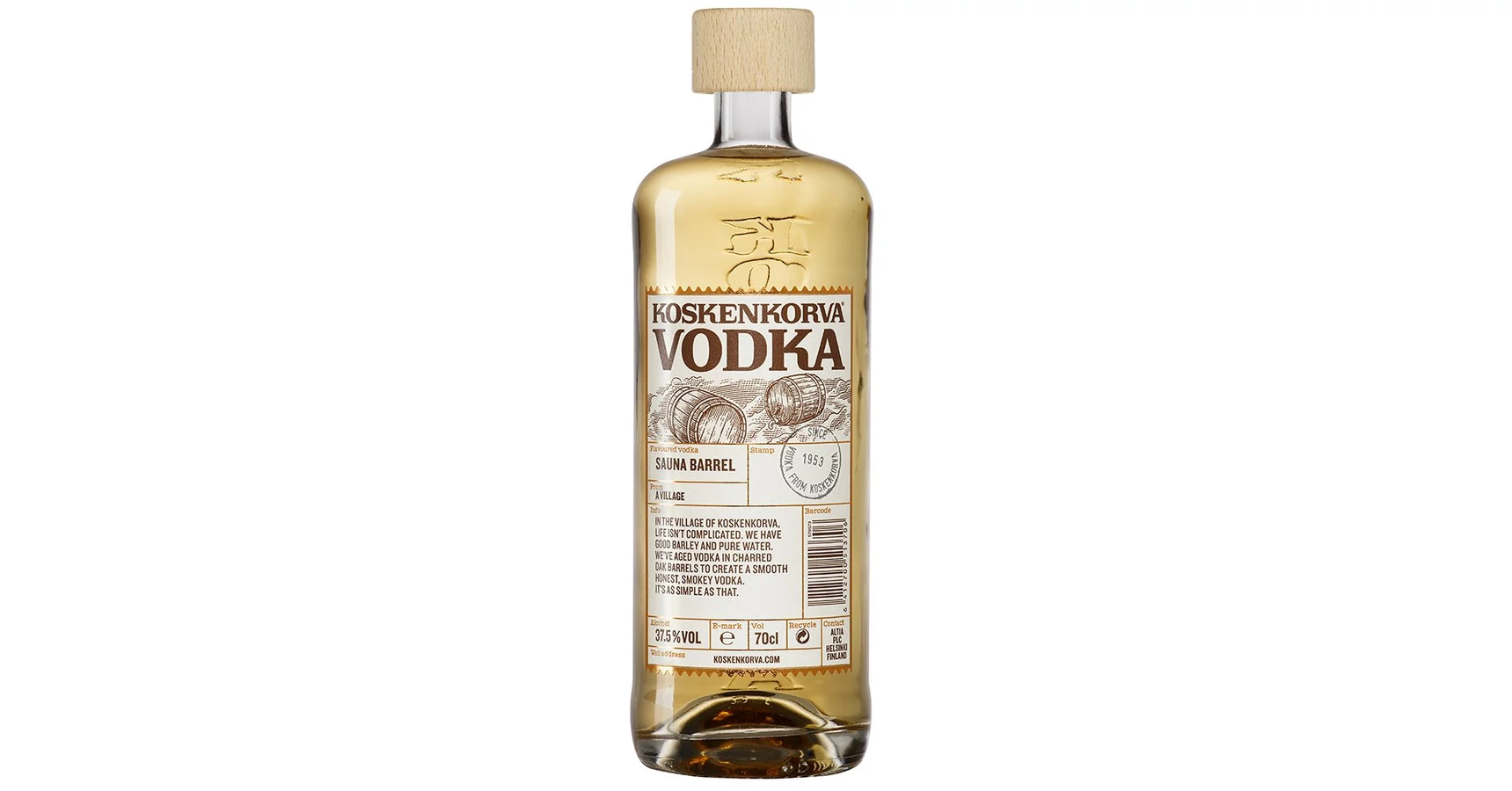 Koskenkorva Sauna Barrel vodka (0,7L / 37,5%) - Tiszta - GoodSpirit.hu